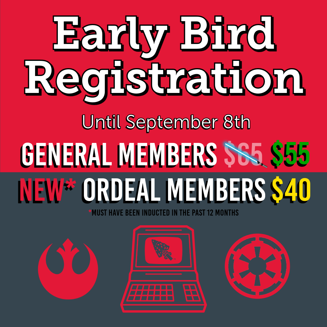 Early Bird Registration for Conclave ends September 8th! – Section G18N